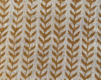 Block Print Handloom Linen Fabric - Etsy