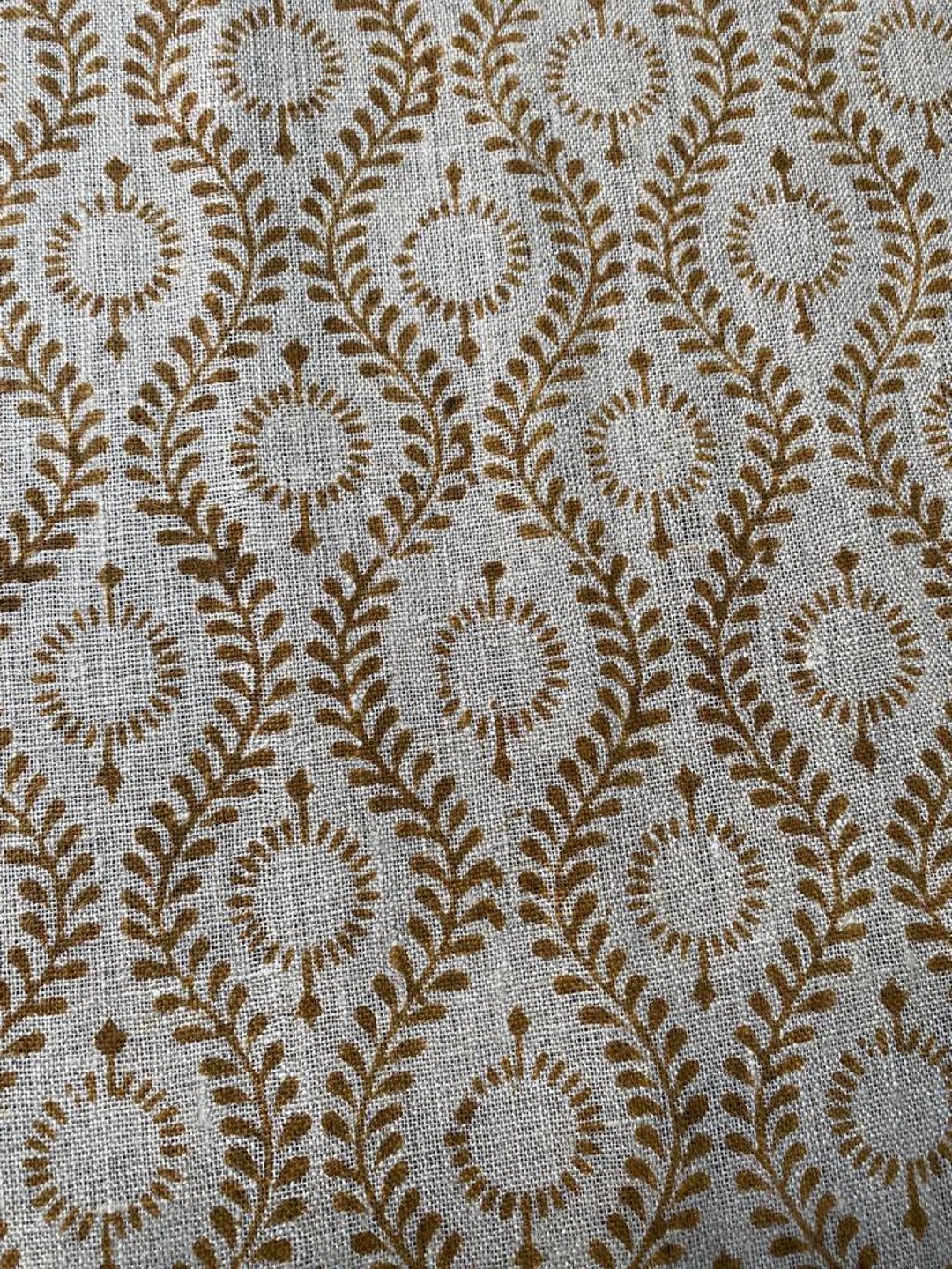 Sahara Motif Handloom Linen Fabric Linen Fabric Flower Mustrad Colour ...