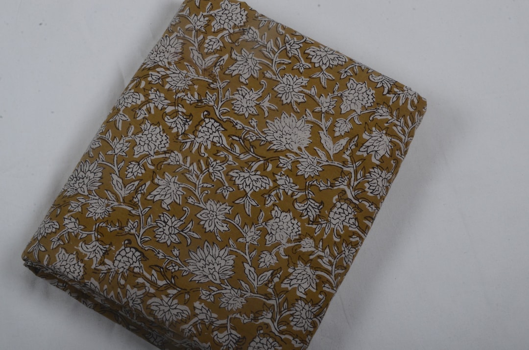 Indian Block Print, Indian Cotton, Hand Stamped Printing, by the Yard ...