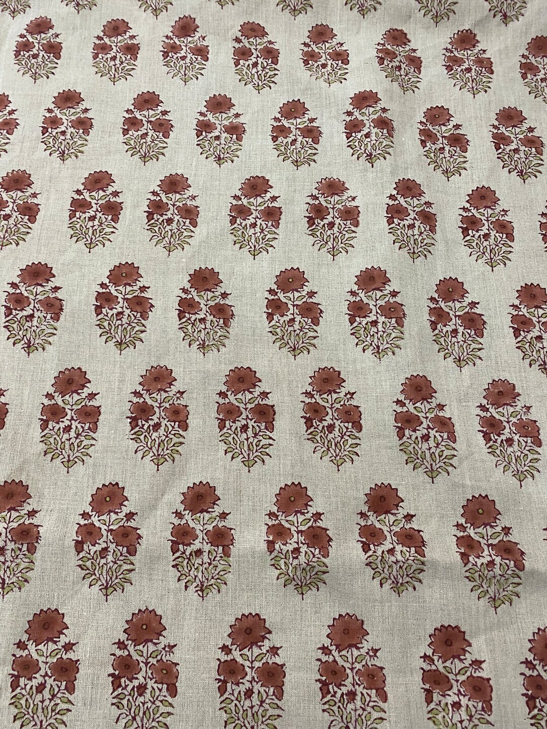 58 Inches Indian Hand Block Print Fabric, Indian Linen Fabric, Block ...