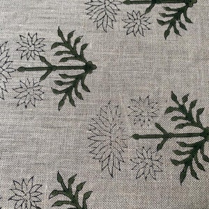 Handloom Linen Fabric Designer Indian Hand Block Print Heavy Fabric ...