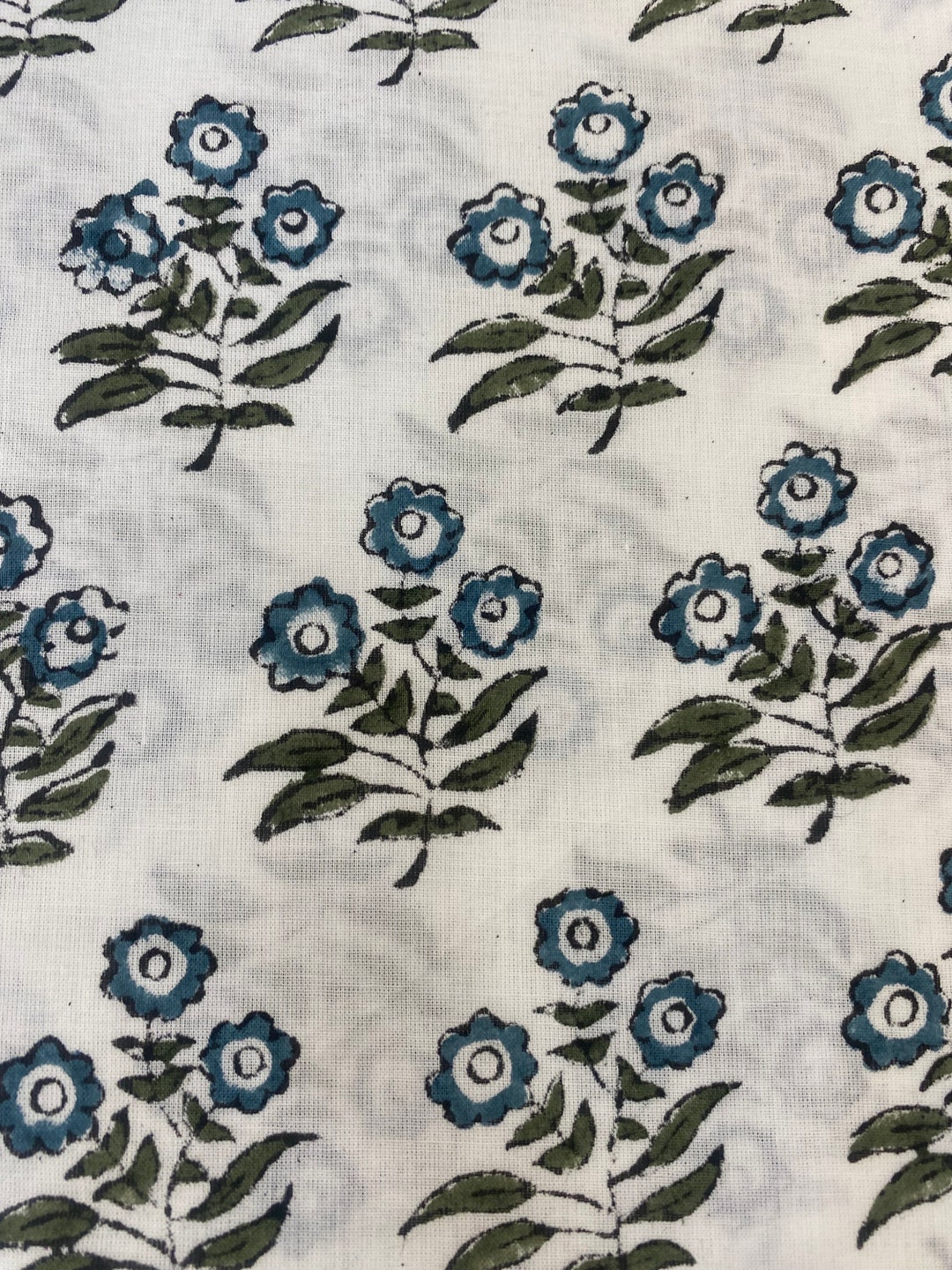 Indian Block Print, Indian Cotton, Hand Stamped Printing, by the Yard ...