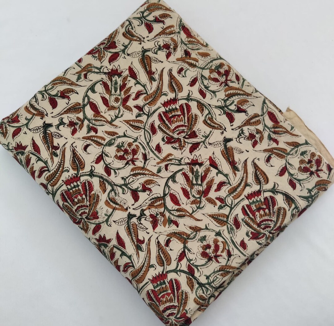 Indian Block Print, Indian Cotton, Hand Stamped Printing, by the Yard ...