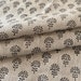 Handloom Linen, Block Print Thick Linen Fabric | Brown Floral Block ...