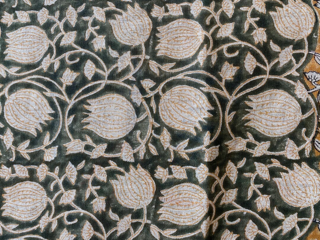 58" Inches Indian Hand Block Print Fabric, Indian Linen Fabric, Block ...