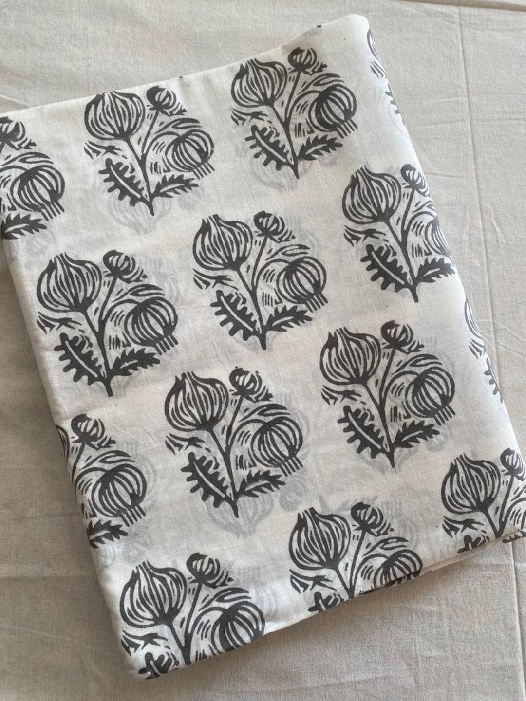 Indian Block Print, Indian Cotton, Hand Stamped Printing, by the Yard ...