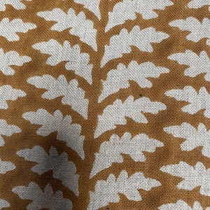 Block Print Fabric, Floral Print Linen, by the Yards, Pillow Cover ...