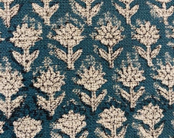 OLA-VRISHTI Chocolate Brown Block Print Linen Fabric Fabric - Etsy