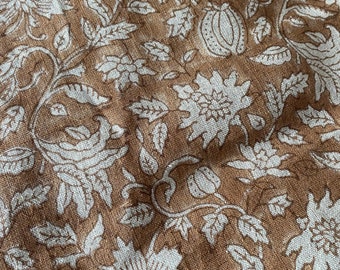 ZAFFRA Indian Hand Block Print Fabric, Indian Linen Fabric, Block Print ...