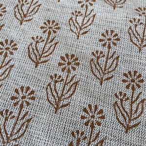 Block Print Handloom Linen Fabric Heavy Linen Fabric - Etsy