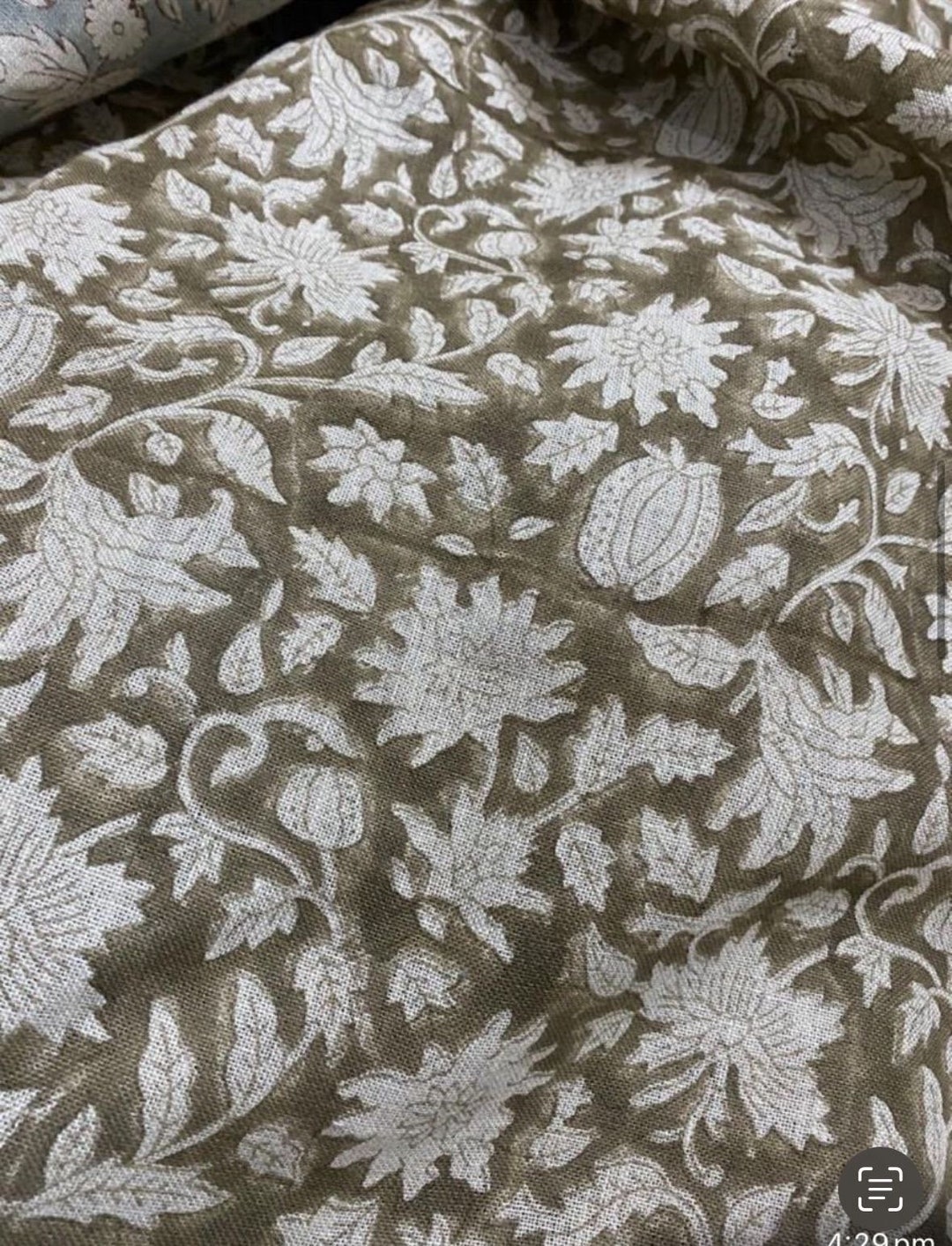 58" Inches Indian Hand Block Print Fabric, Indian Linen Fabric, Block ...