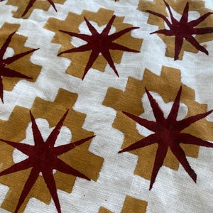 Indian Handloom Linen Hand Block Print Fabric, Block Print Fabric ...