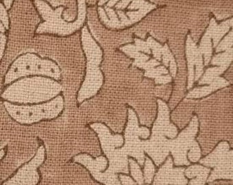 OLA-VRISHTI Chocolate Brown Block Print Linen Fabric Fabric - Etsy