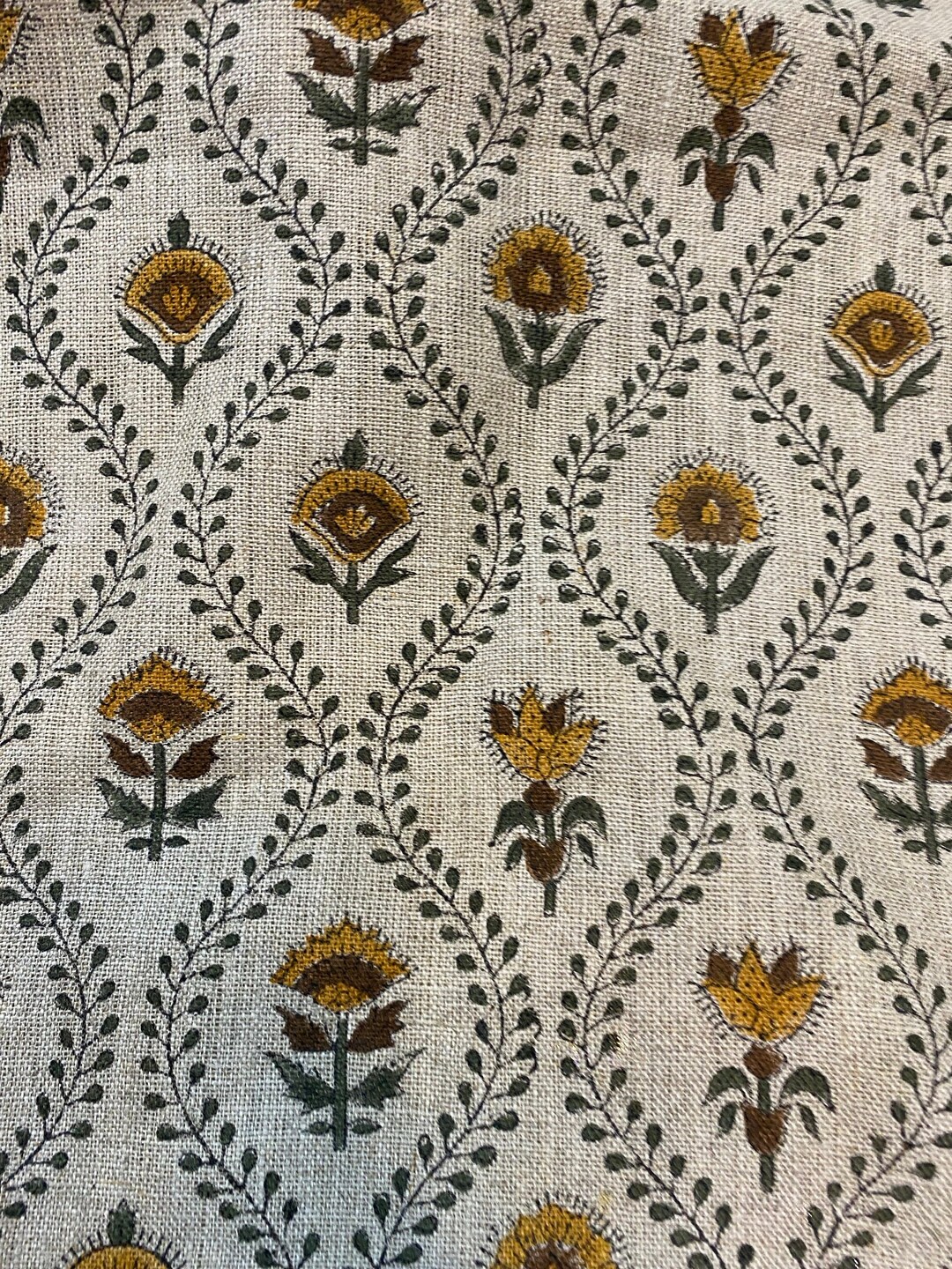 58" Inches Indian Hand Block Print Fabric, Indian Linen Fabric, Block ...