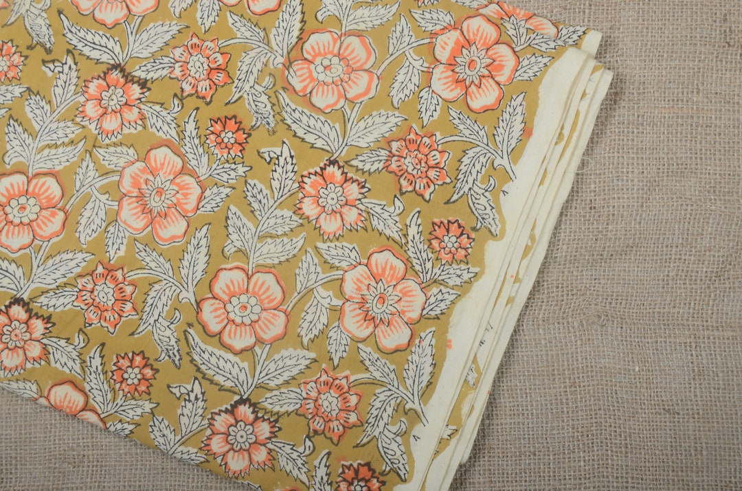 Indian Block Print, Indian Cotton, Hand Stamped Printing, by the Yard ...