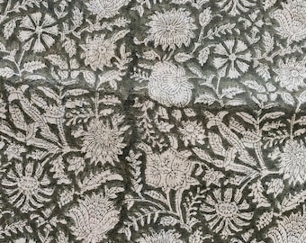 58 Inches Indian Hand Block Print Fabric, Indian Linen Fabric, Block ...