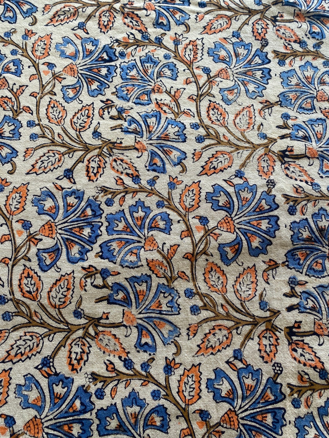58 Inches Indian Hand Block Print Fabric, Indian Linen Fabric, Block ...
