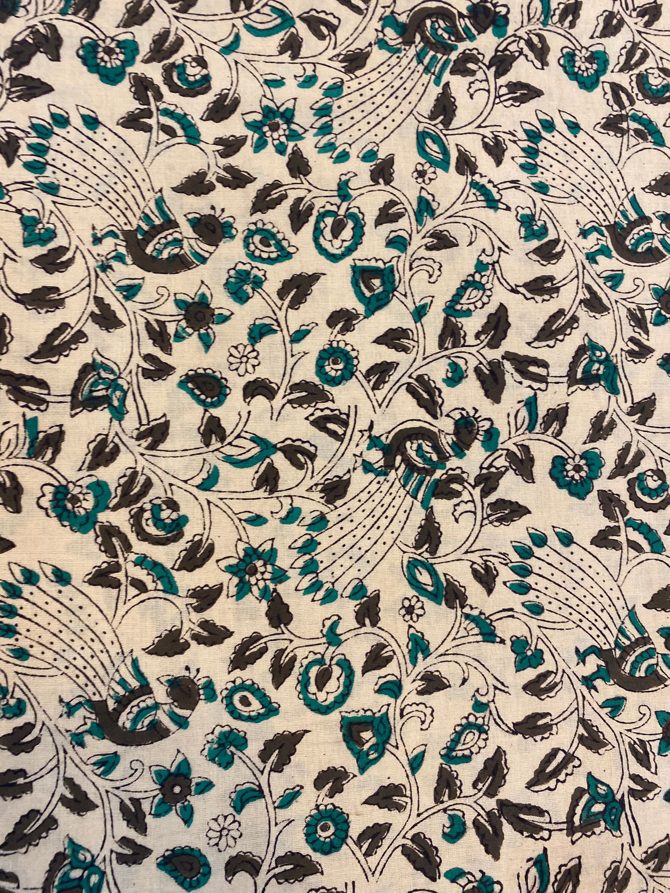 Beautiful Hand Block Printed Fabric, Cotton Fabric, Indian Fabric ...