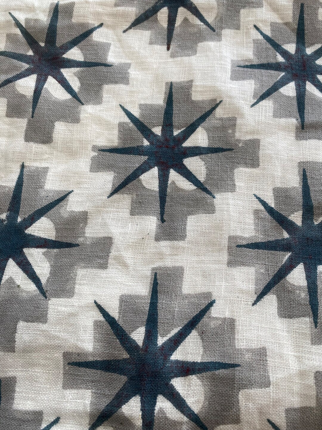 Indian Handloom Linen Hand Block Print Fabric, Block Print Fabric ...
