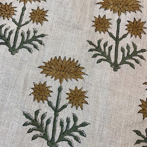 Handloom Linen Fabric Designer Indian Hand Block Print Heavy Fabric ...