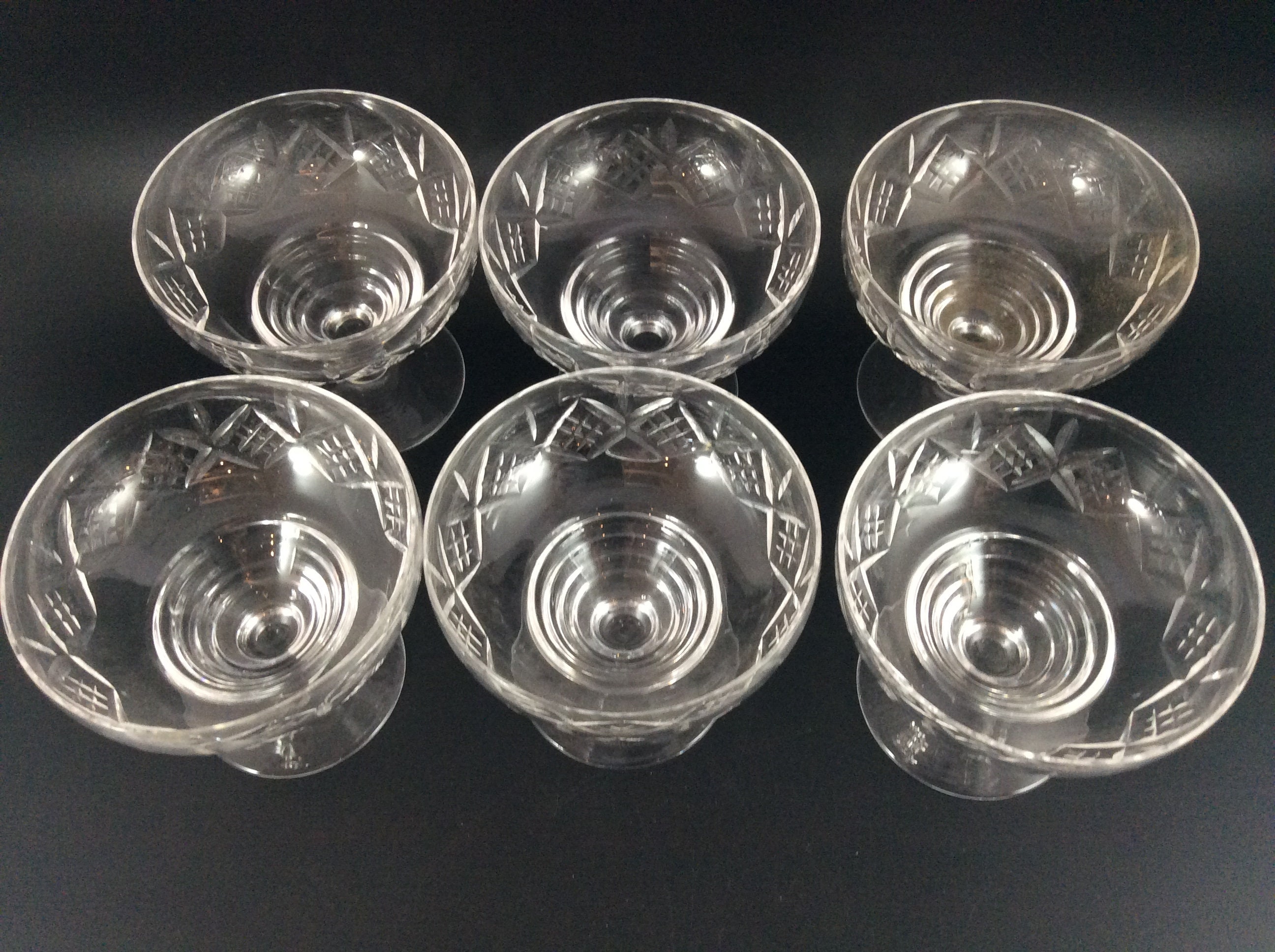 Stuart Crystal Set 6 GLENBARRY Sundae Dishes. Pefect - Etsy