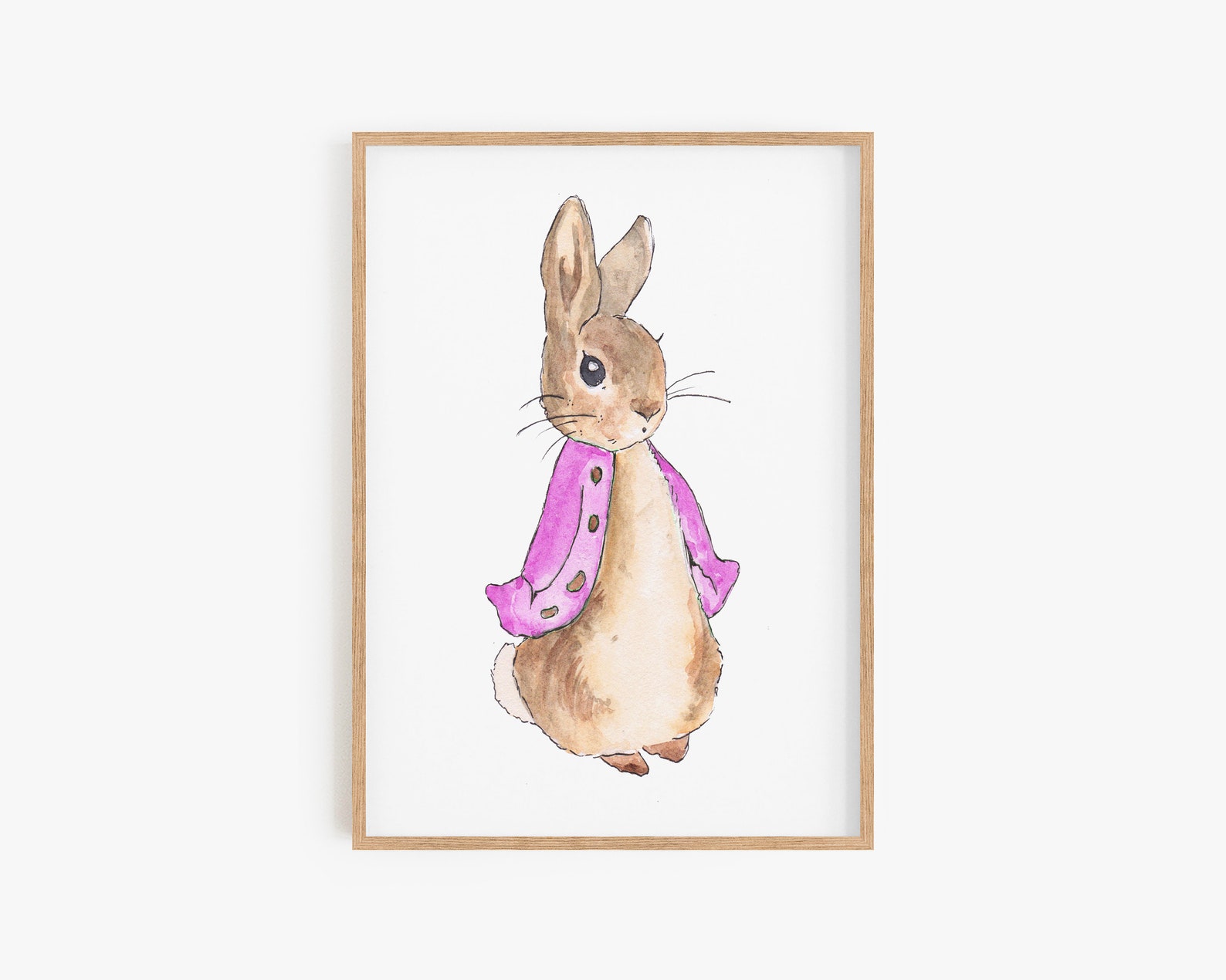 Peter Rabbit Nursery Print Pink Flopsy Rabbit Beatrix Potter - Etsy