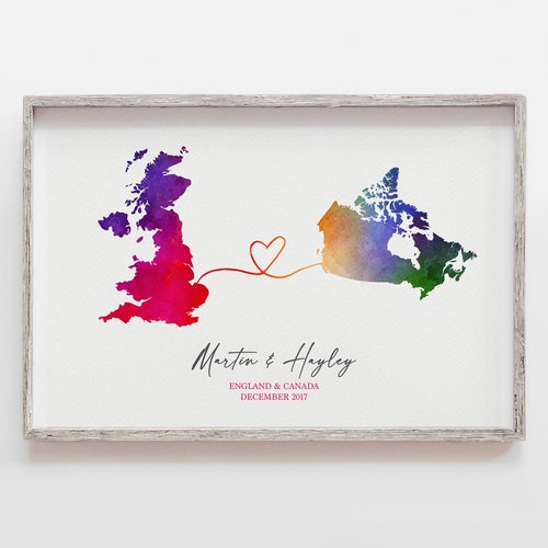 Personalised Country Map Print Custom Country Map - Etsy