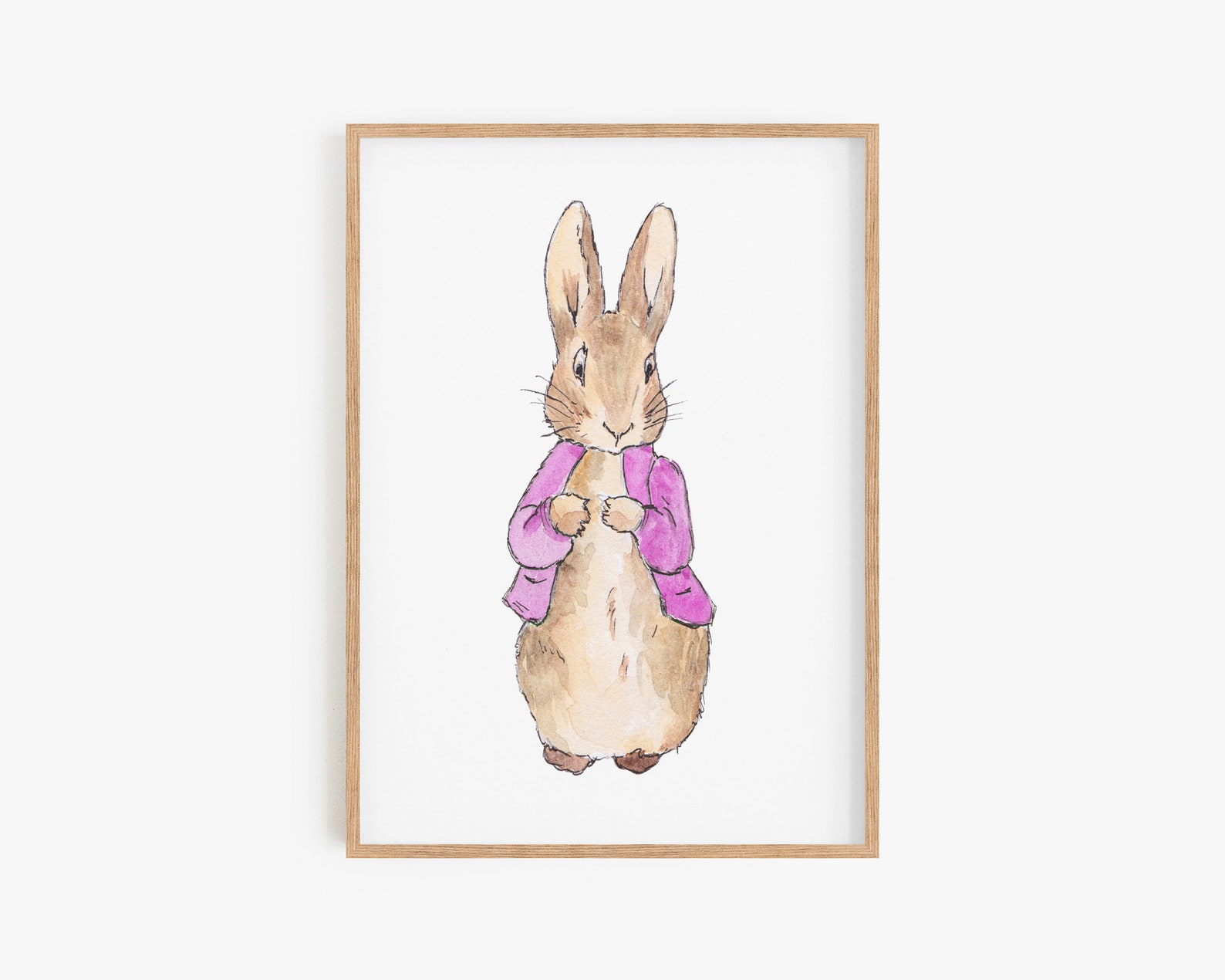 Peter Rabbit Nursery Print Pink Flopsy Rabbit Beatrix Potter - Etsy