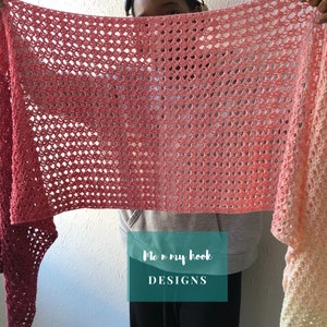 Crochet Pattern, Shanae, Rectangle Shawl, Pdf Pattern, Digital Download ...