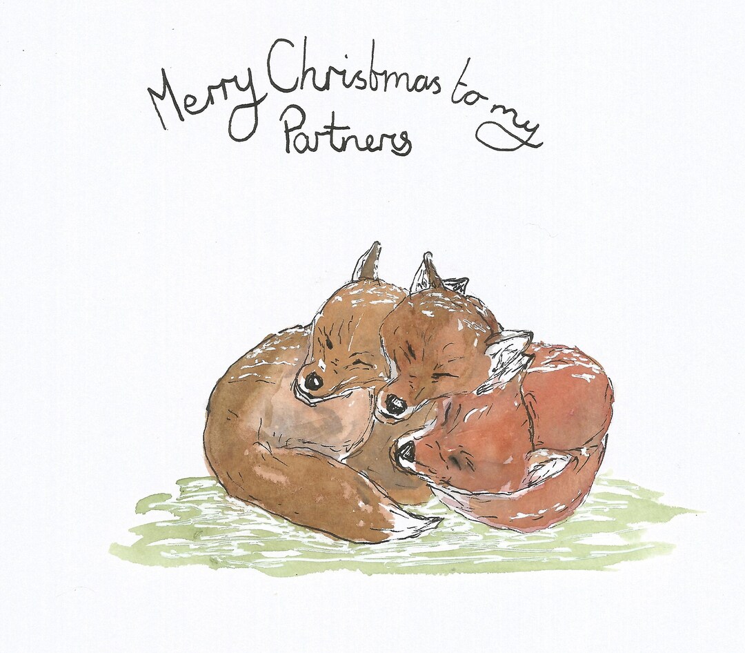 Fox Pile Greeting Card JPEG Download - Etsy