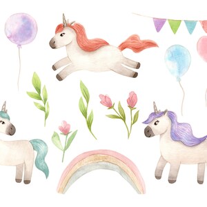 Unicorn Watercolor Clipart. Unicorns Head. Horse Face Digital Png Clip ...