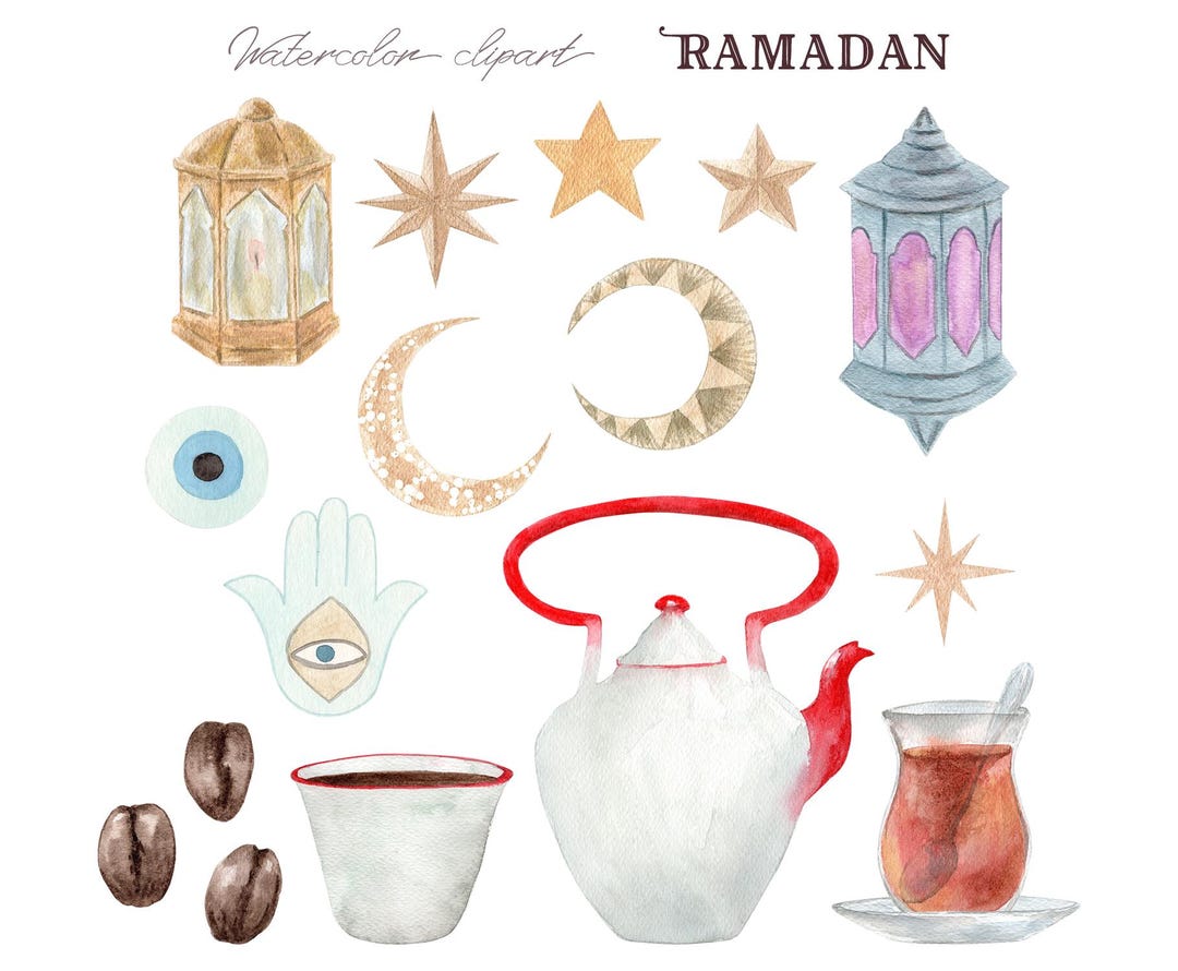 Watercolor Ramadan Clipart Islamic Holiday Png Clip Art Lantern ...