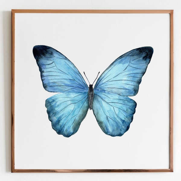 Blue Butterflies Poster - Etsy