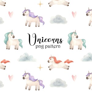 Unicorn Watercolor Clipart. Unicorns Head. Horse Face Digital Png Clip ...