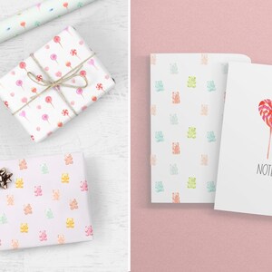 Watercolor Gummy Bear Digital Paper Pastel Seamless Pattern Birthday ...