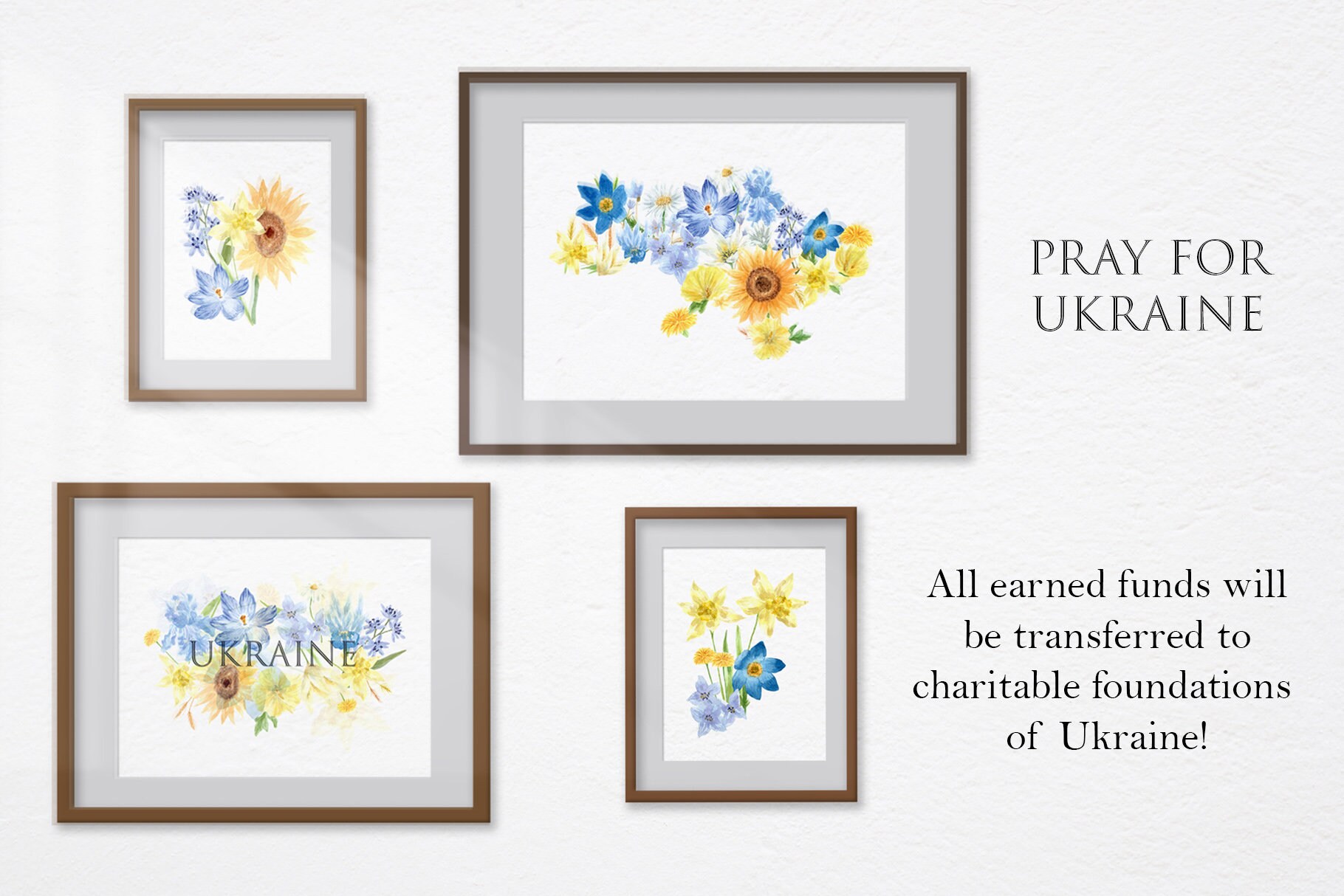 HELP SAVE UKRAINE. Donate of Support Ukraine. Charity Card for the Foundation of Ukraine Yellow ...
