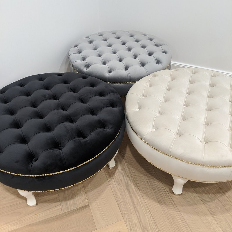 Round Ottoman - Etsy