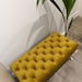 Mustard Yellow Chesterfield Bench Ottoman Entryway Bench Ottoman ...