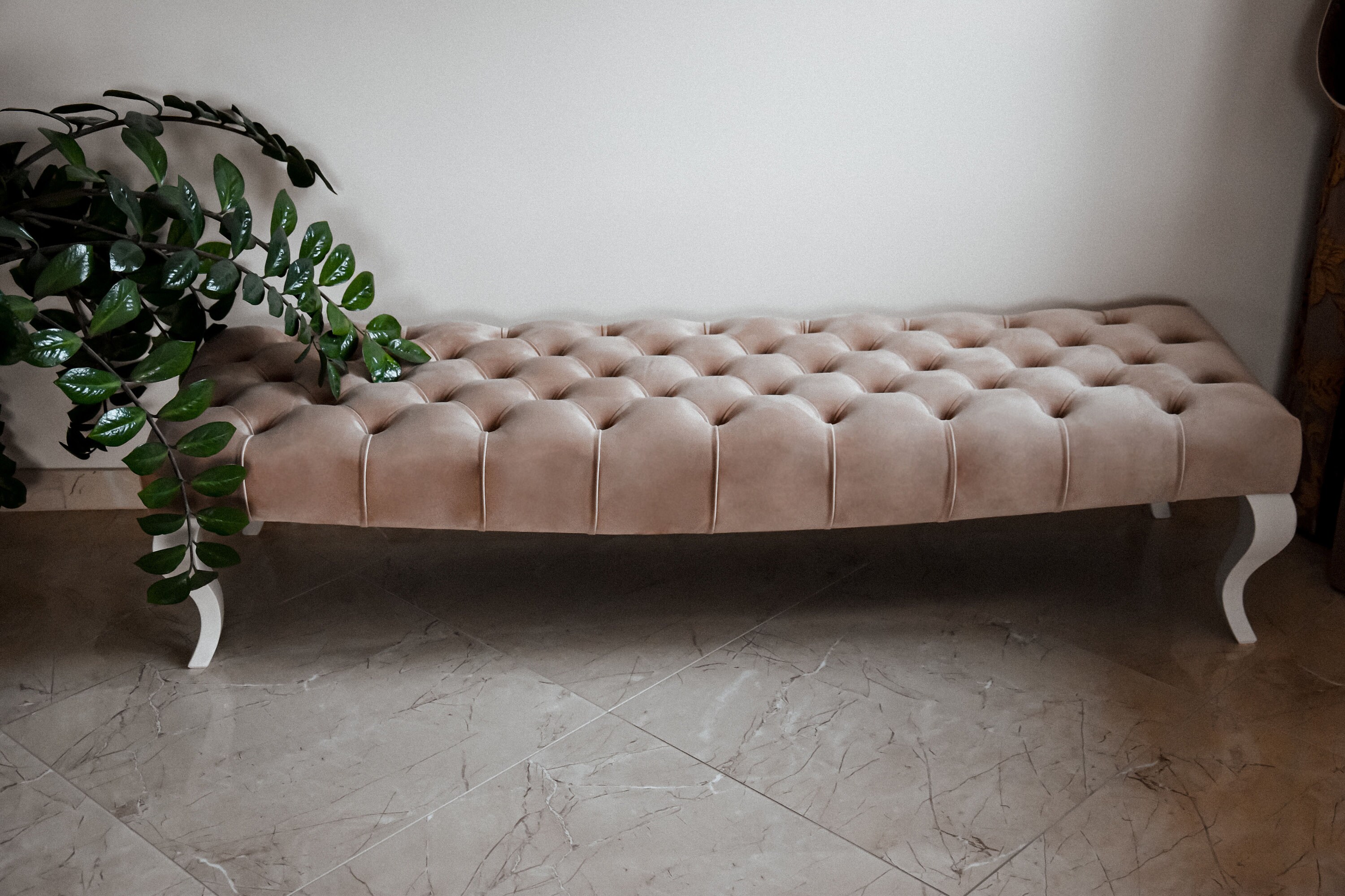 Dusty Pink Chesterfield Bench Ottoman Bedroom Bench Ottoman - Etsy