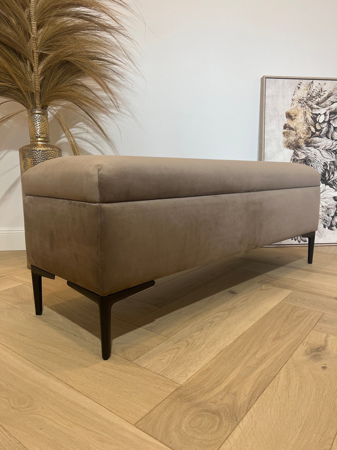 Contemporary Chic: Modern Storage Ottoman With Versatile Functionality ...