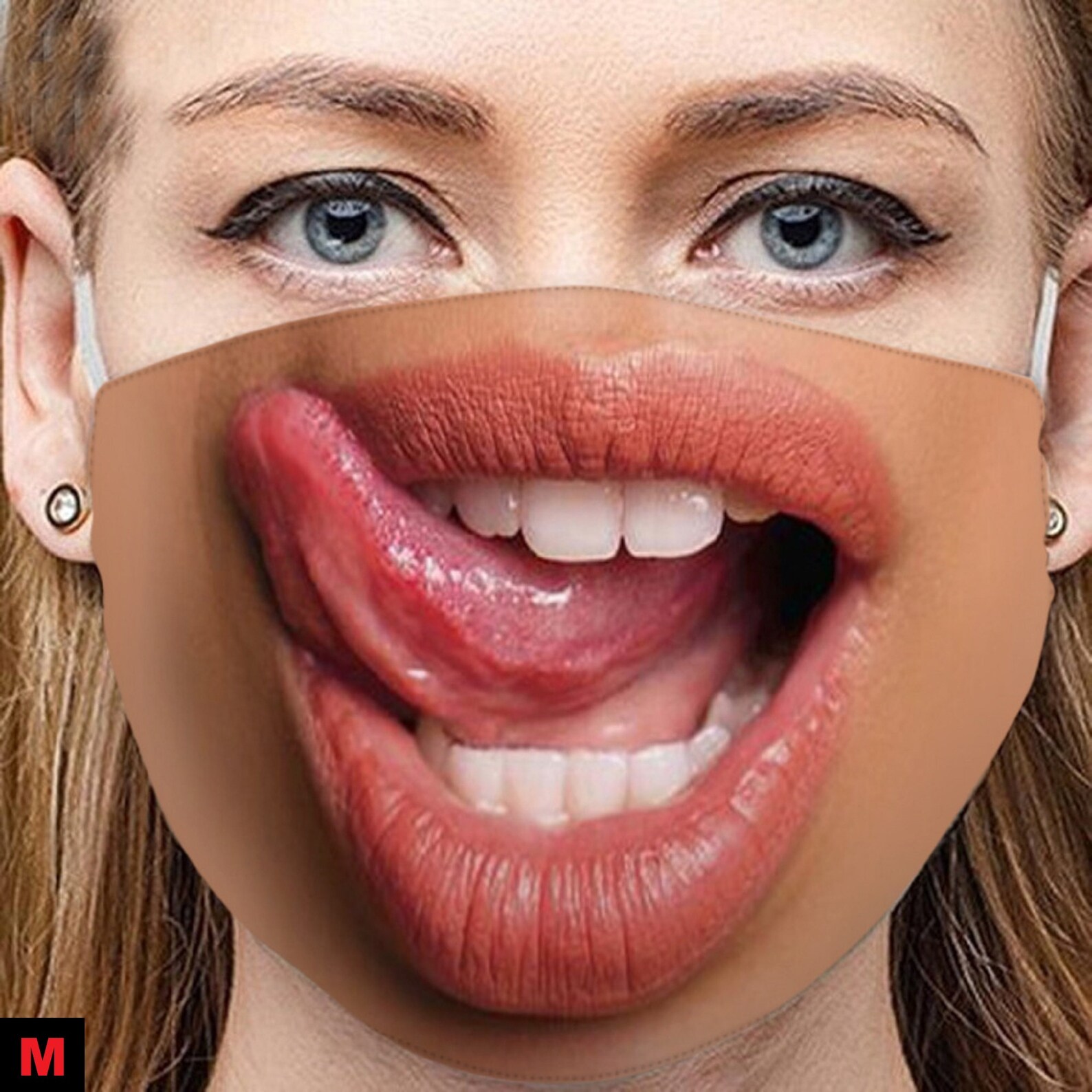 Party funny Human 3D Printing face Mask Protection Washable | Etsy