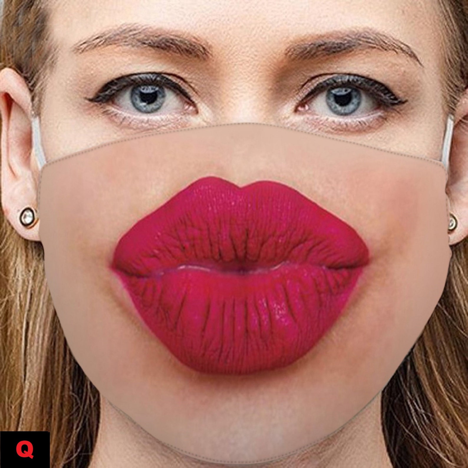 Party funny Human 3D Printing face Mask Protection Washable | Etsy