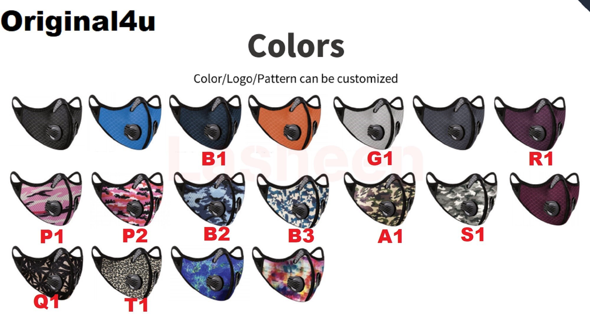 Orange Face Mask with Protective 5 Layer PM 2.5 Activated | Etsy