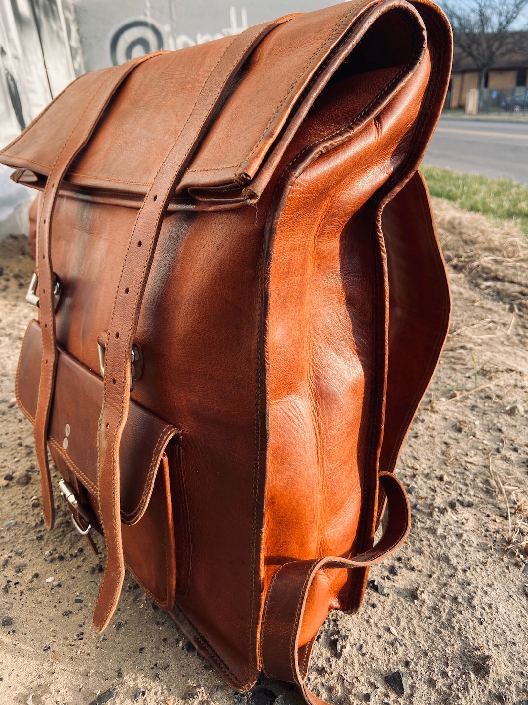 Mens Vintage Leather Backpack Bag Leather Laptop Bag - Etsy