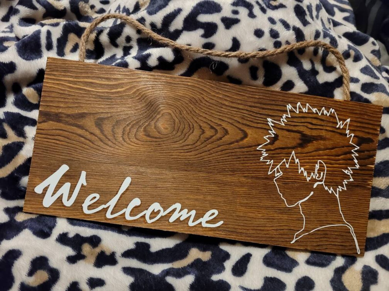 Anime Wooden Welcome Sign | Etsy
