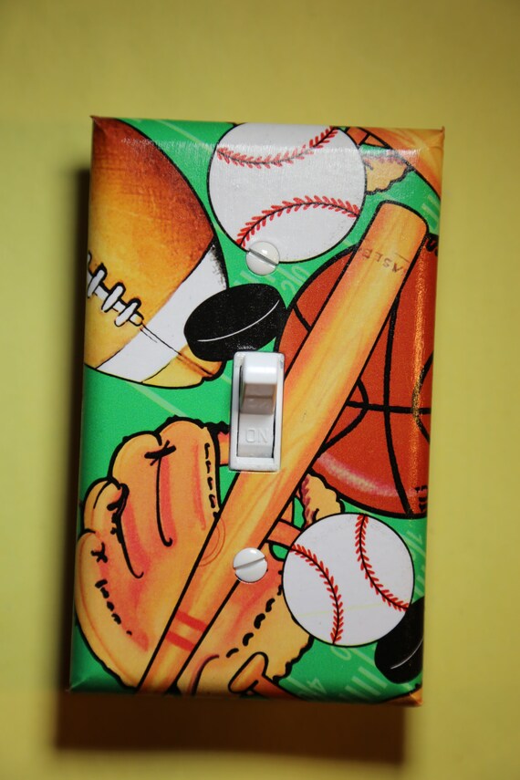 Sports Light Switch Cover Boy Girl Teen Home Room Decor | Etsy