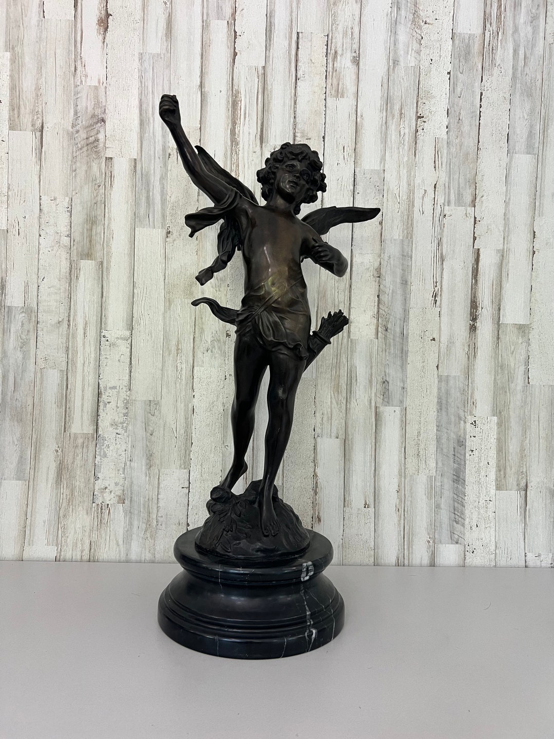 Bronze Statue - Bronze Cupid - Statue - Sculpture - Cherub - Antique ...