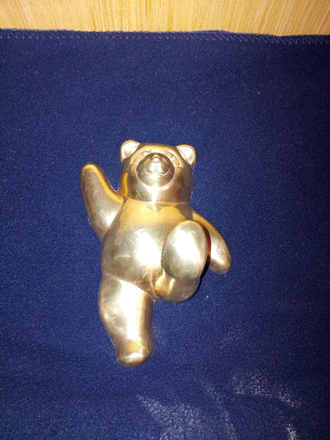 MCM Bear Brass Vintage Wall Hanging - Etsy
