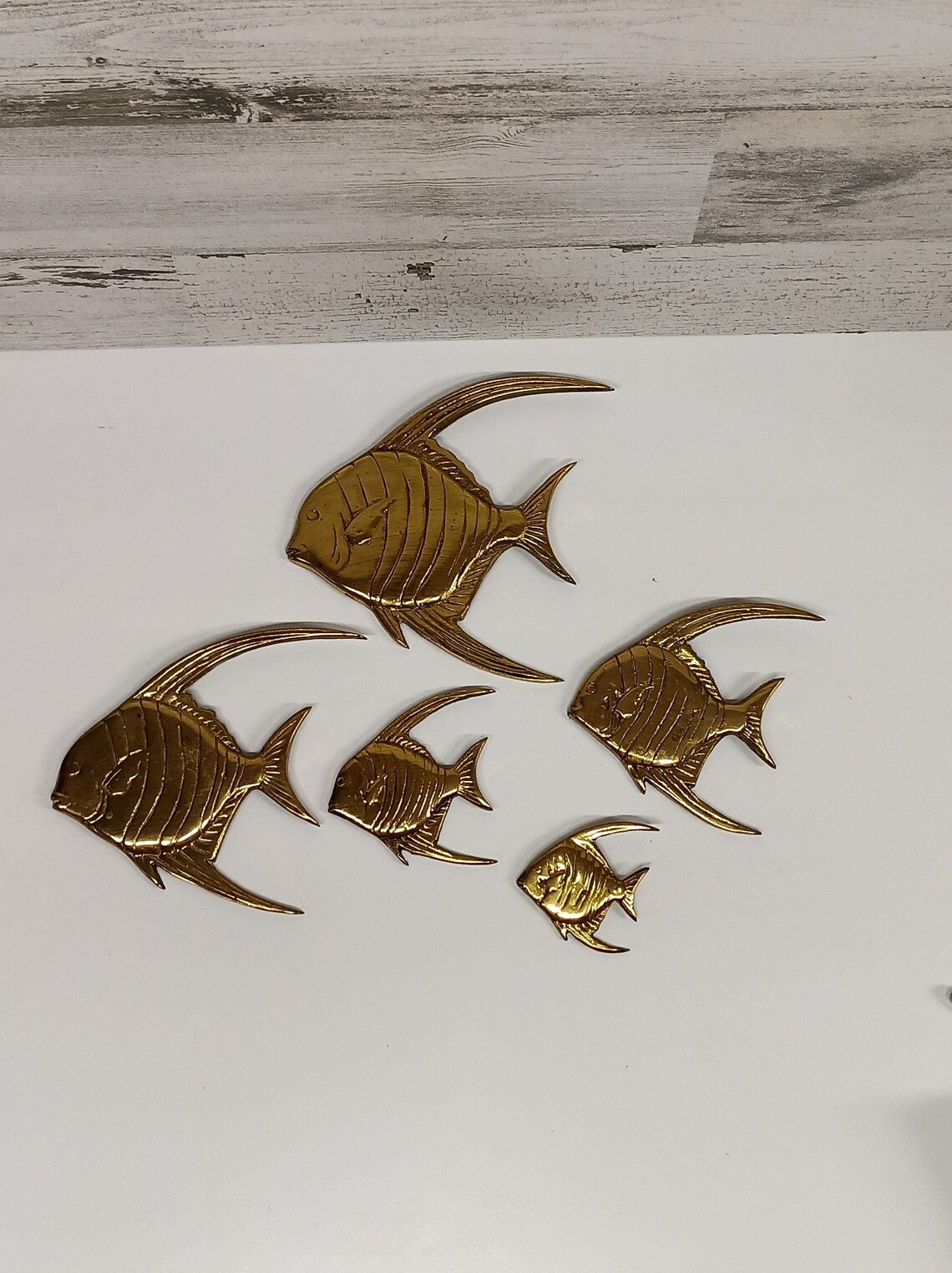 Vintage Mid-century Brass Fish Wall Art Brass Collectable Wall Art Mid ...