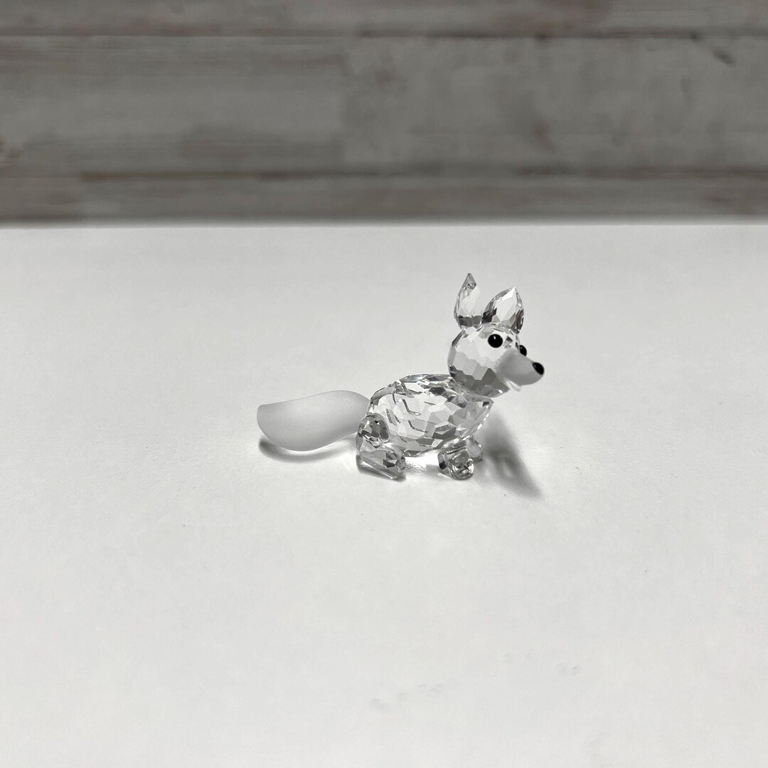 Swarovski Silver Crystal Fox Figurine Collectable Crystal Glass Fox ...